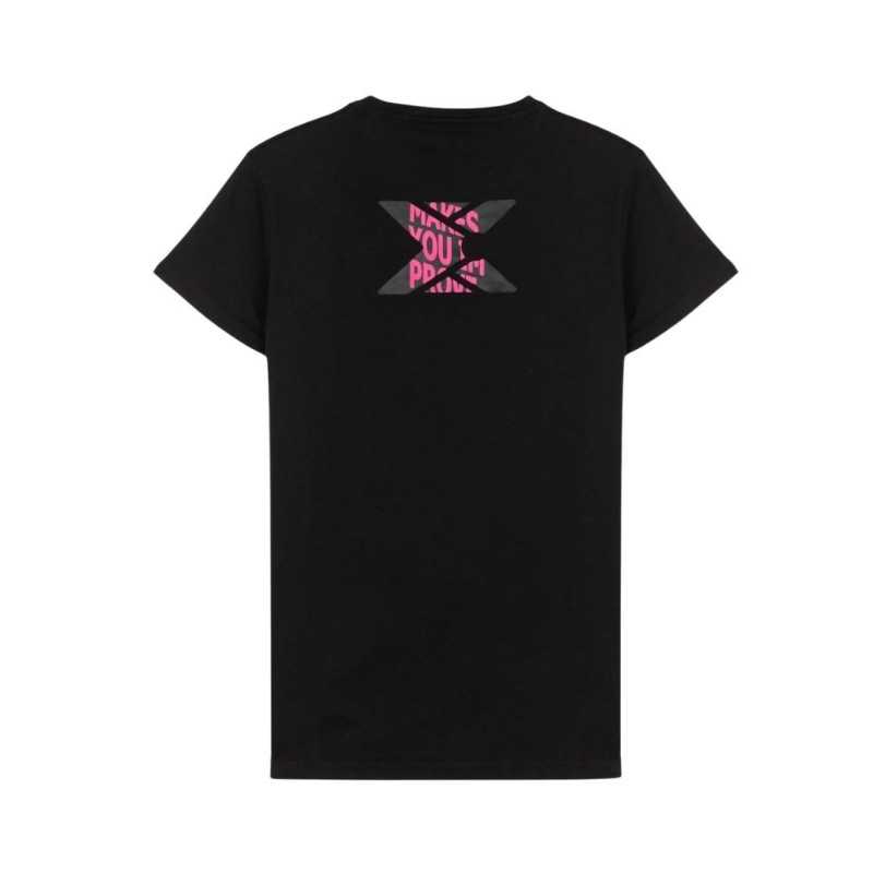 Polera Nox Basic Casual Negra/Rosa